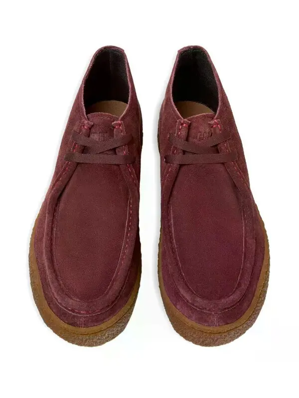 Camper Peu Terreno Suede Lace-up Boots - Red