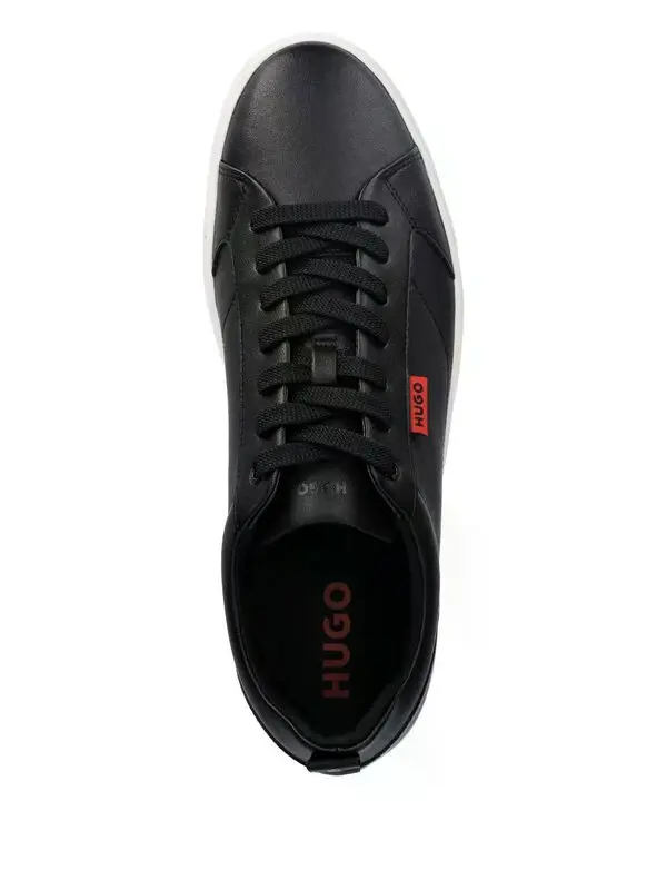 Hugo Morrie Leather Sneakers - Black