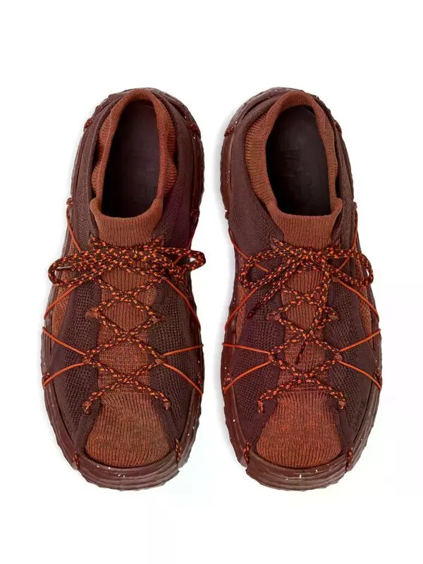 Camper Roku Knitted Lace-up Sneakers - Red