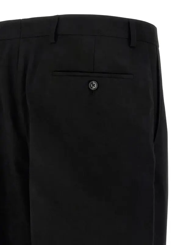CELLAR DOOR Pleated Pin-tuck Trousers - Black