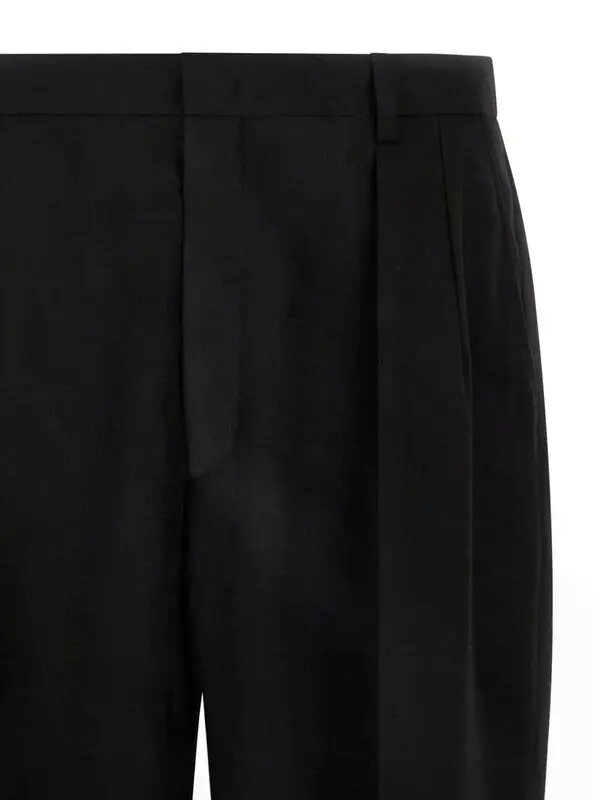 CELLAR DOOR Pleated Pin-tuck Trousers - Black