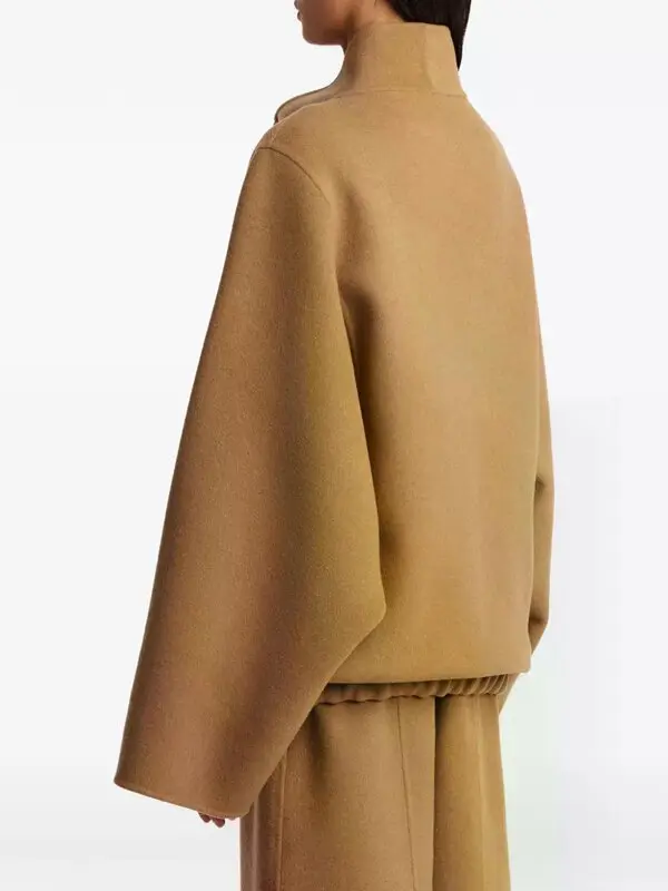 Khaite Wide-sleeve Zip-front Jacket - Brown