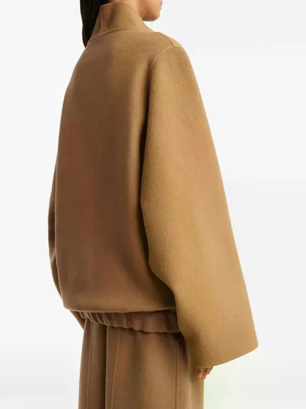 Khaite Wide-sleeve Zip-front Jacket - Brown