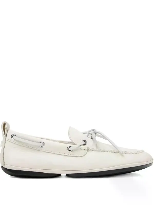 Camper Right Nina Leather Lace-up Loafers - White