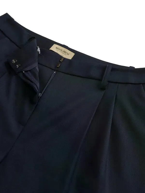 Woolrich Pleated Straight Trousers - Blue