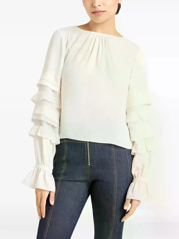 Cinq À Sept Tiered Ruffle Blouse - White