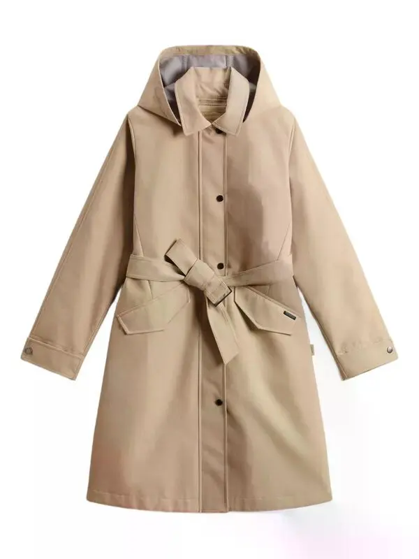 Woolrich Hooded Belted Trench Coat