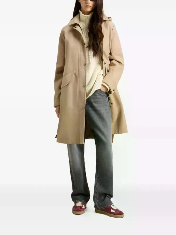 Woolrich Hooded Belted Trench Coat
