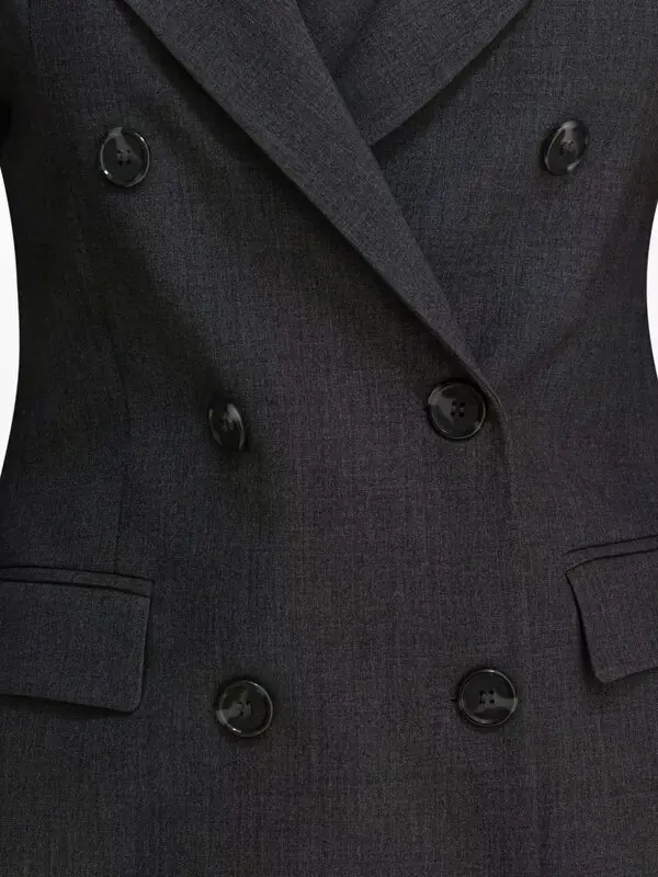 SEMPER Double-breasted Pocketed Blazer - Grey