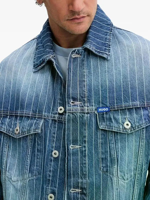 Hugo Pinstripe Denim Jacket