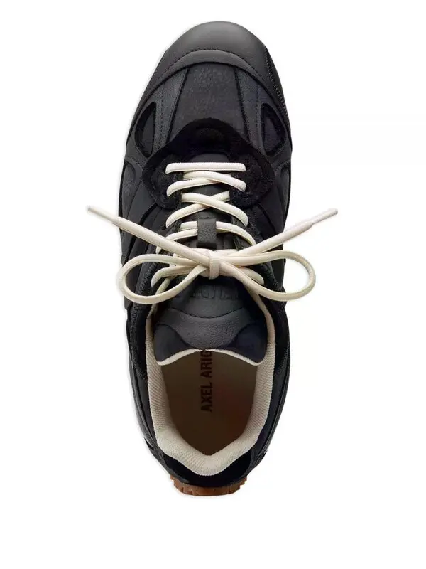 Axel Arigato Leather Panelled Lace-up Sneakers - Black