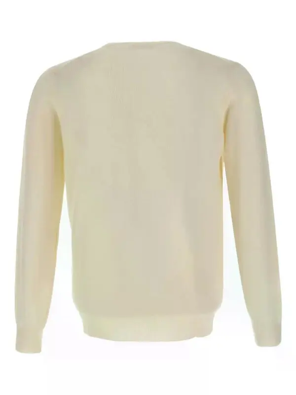 KANGRA Crew-neck Sweater With Ribbed Edges - Neutrals