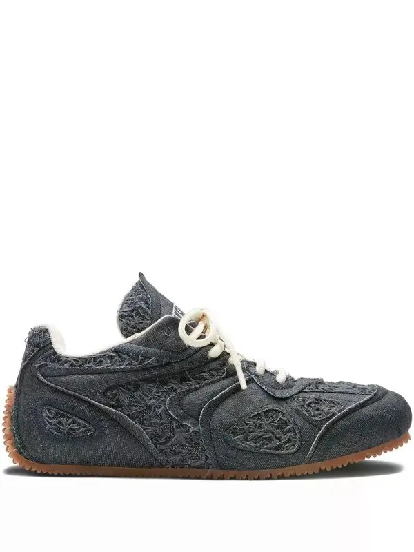 Axel Arigato Slow Runner Frayed-denim Sneakers - Black