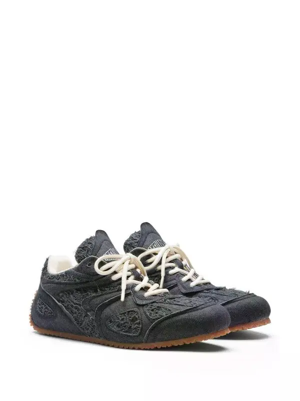 Axel Arigato Slow Runner Frayed-denim Sneakers - Black