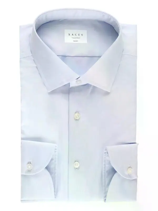 XACUS Button-down Cotton Shirt - Blue