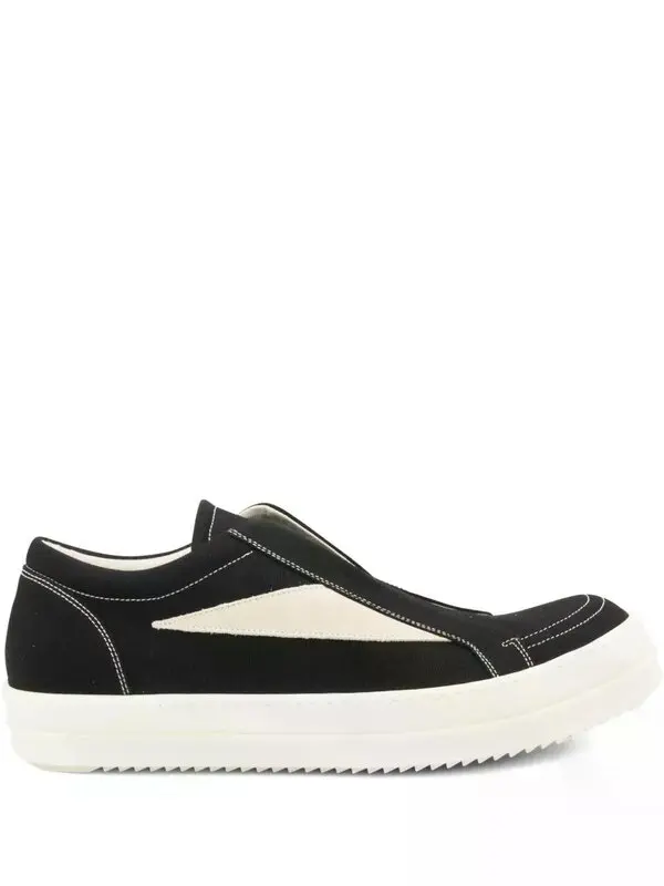 Rick Owens Panelled Slip-on Sneakers - Black