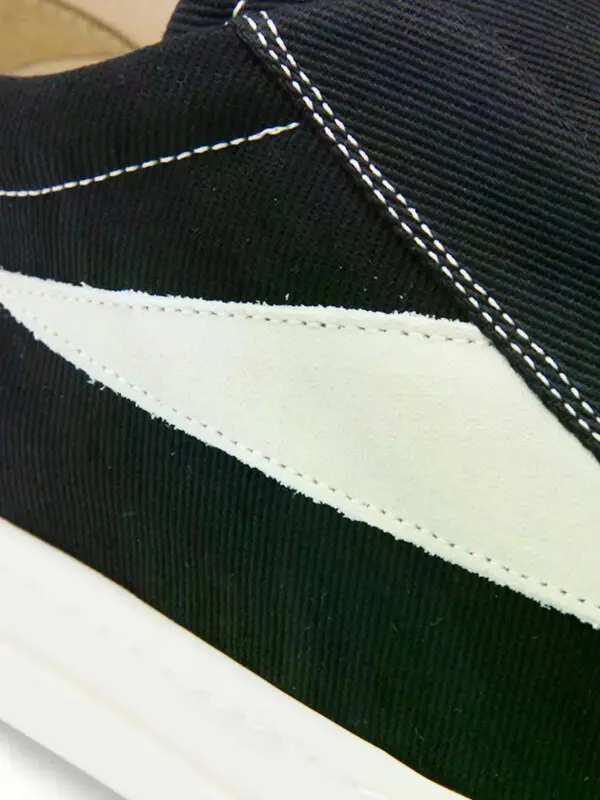 Rick Owens Panelled Slip-on Sneakers - Black