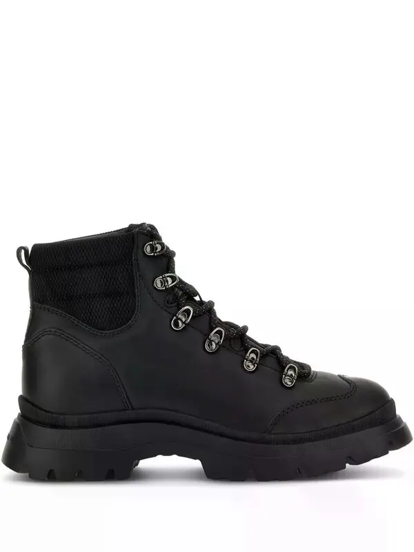 Hogan Lace-up Ankle Boots - Black