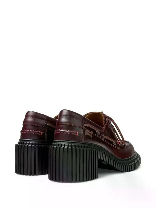 Camper Pix London Lace-up Platform Loafers - Red