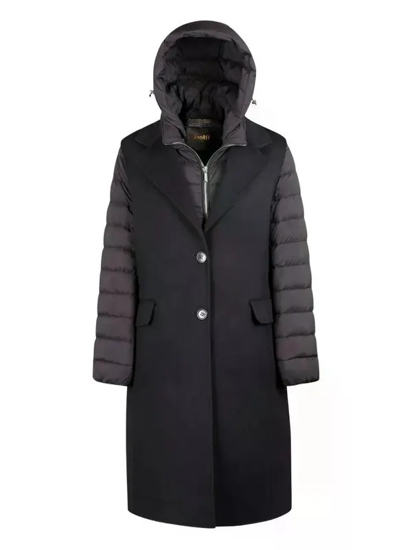 MOORER Jaya-cwx Hooded Quilted Wool Vest-coat Set
