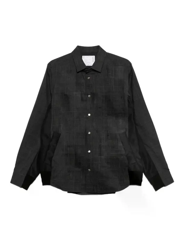 Sacai Checked-pattern Shirt Jacket