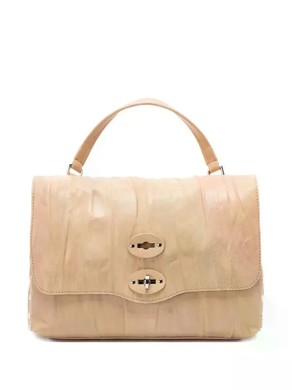 ZANELLATO Pleated Leather Shoulder Bag - Neutrals