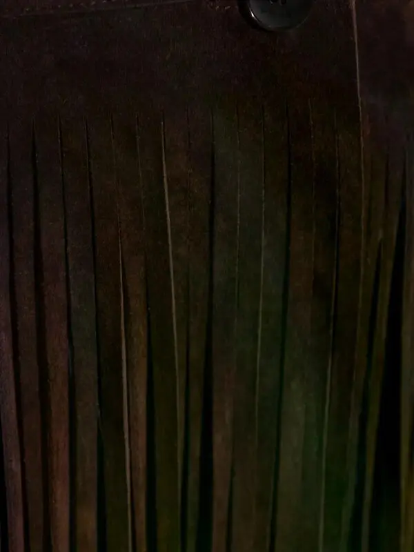 Etro Fringe Detail Suede Jacket