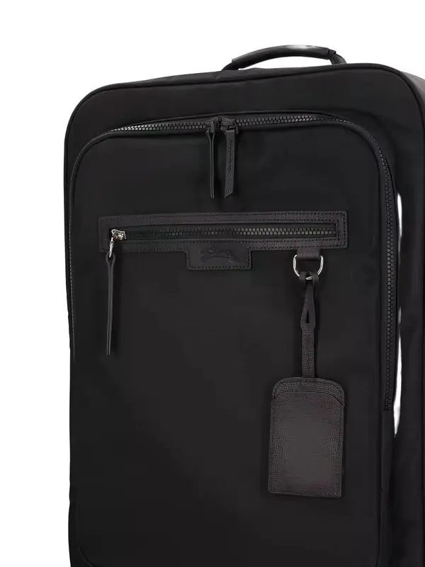 Longchamp Leather-trimmed Wheeled Trolley