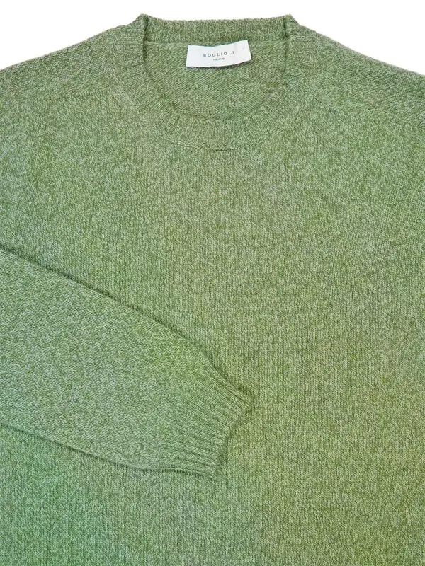 Boglioli Speckled Crew-neck Sweater - Green