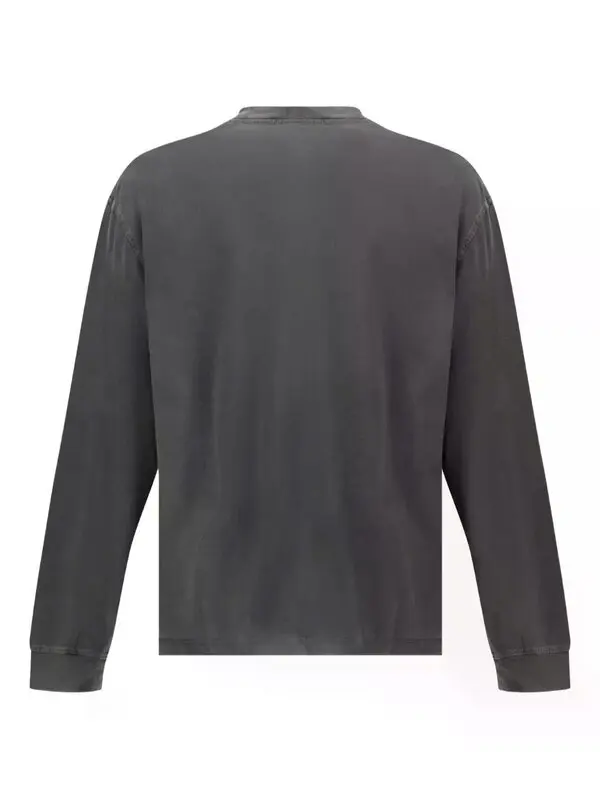AGOLDE Long-sleeve Drop-shoulder T-shirt - Grey