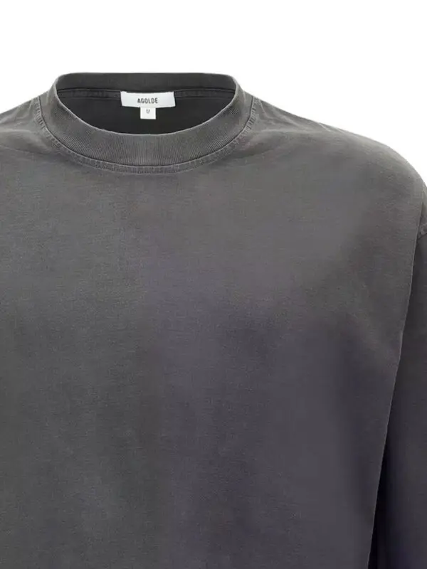 AGOLDE Long-sleeve Drop-shoulder T-shirt - Grey