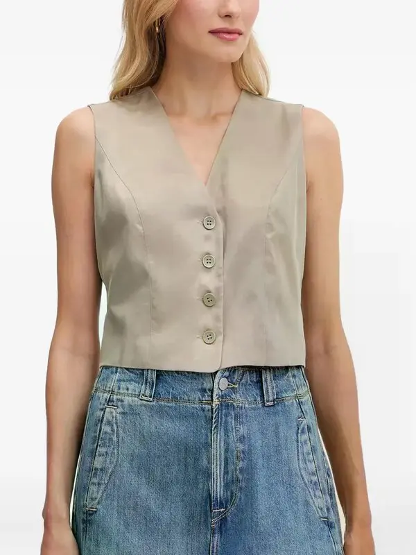 Guess Button-fastening Sleeveless Vest