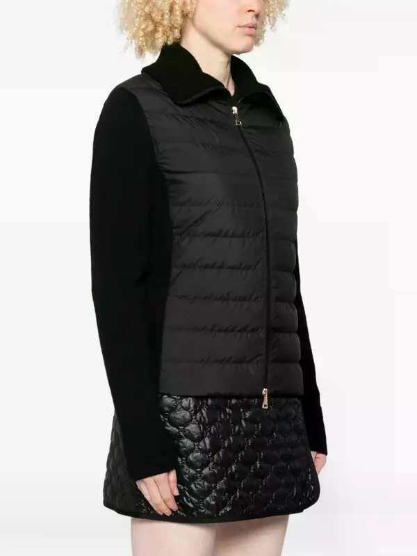 Moncler Quilted Knit-panel Puffer Jacket