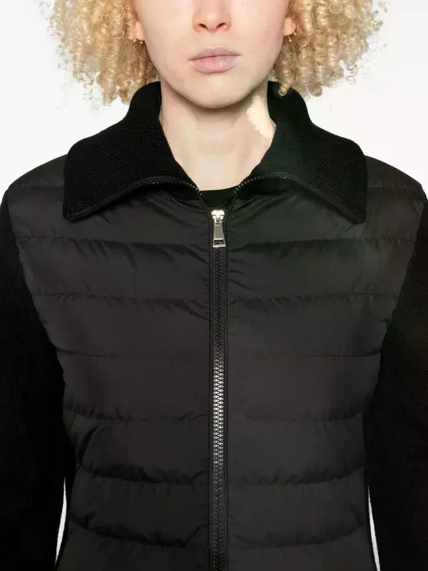 Moncler Quilted Knit-panel Puffer Jacket