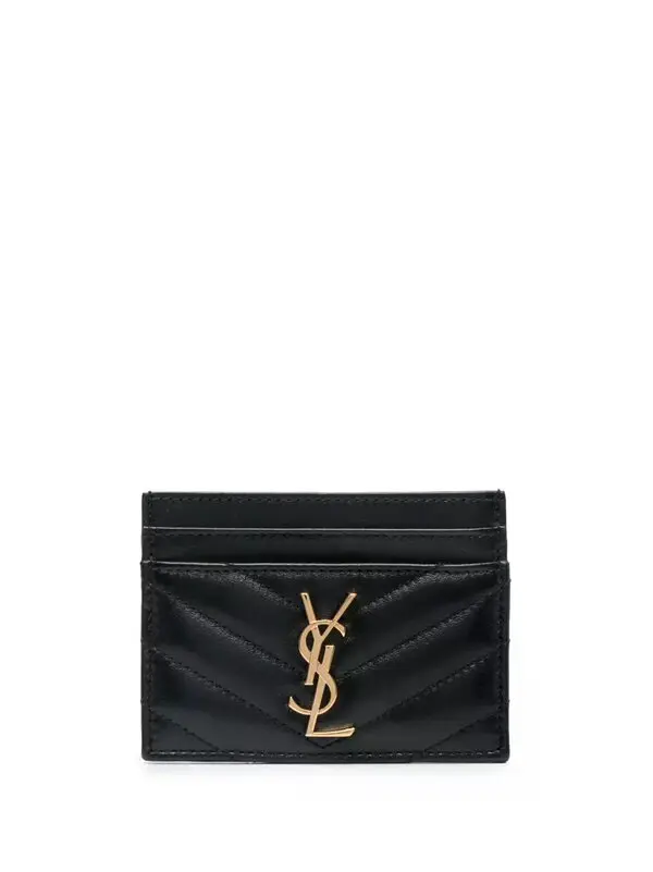 Saint Laurent Chevron-quilted Leather Cardholder