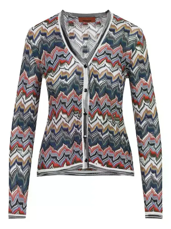 Missoni Zigzag-knit Cardigan - Blue