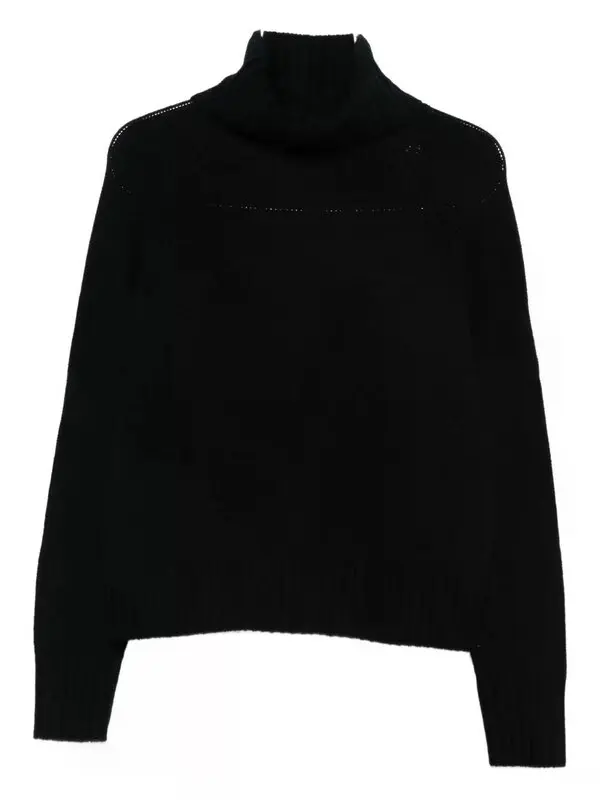 ALLUDE High-neck Sweater - Black