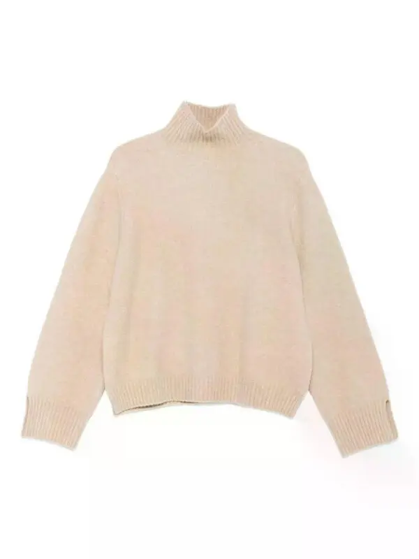 ALLUDE High-neck Sweater With Split Cuffs