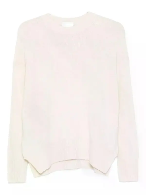 ALLUDE Round-neck Cashmere Sweater - Neutrals
