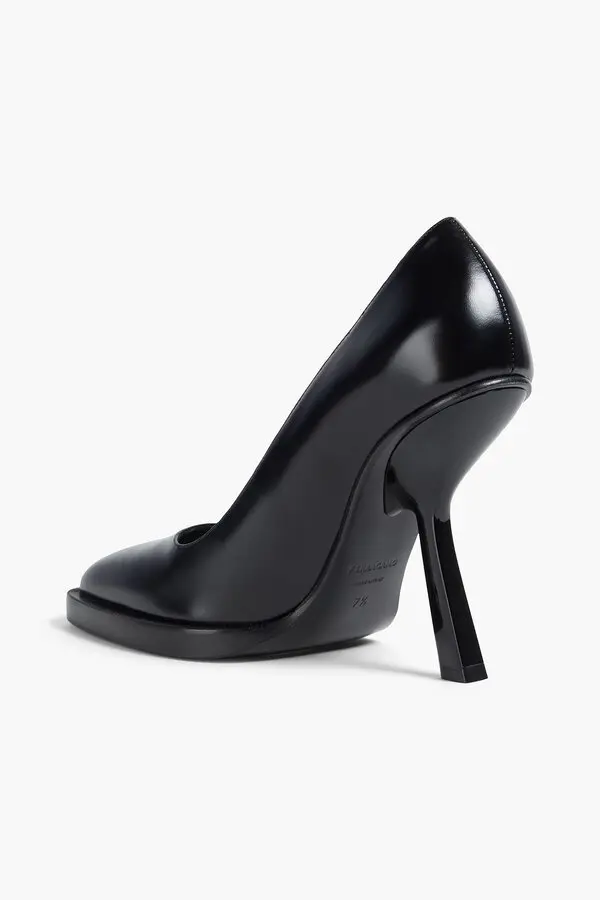 FERRAGAMO Anser Leather Pumps - Black