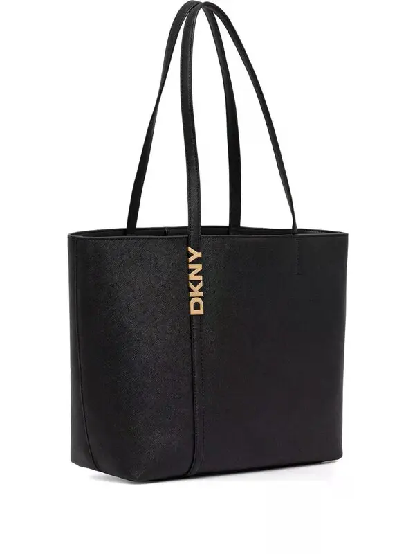 Dkny Logo-plaque Tote Bag - Black