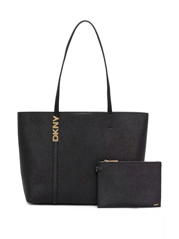Dkny Logo-plaque Tote Bag - Black