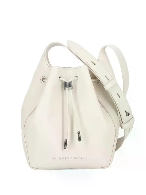 Brunello Cucinelli Drawstring Bucket Bag - Neutrals