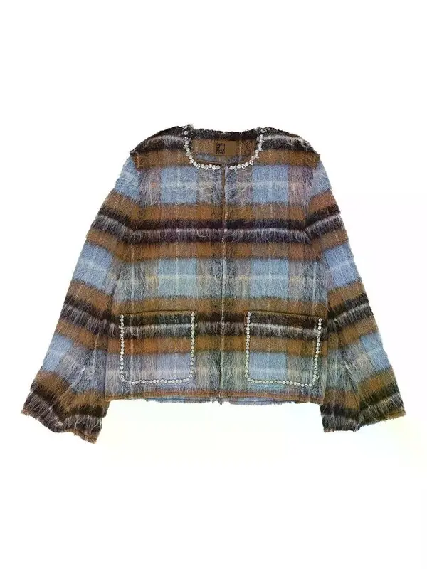 BIRTH OF ROYAL CHILD Embellished Plaid Jacket