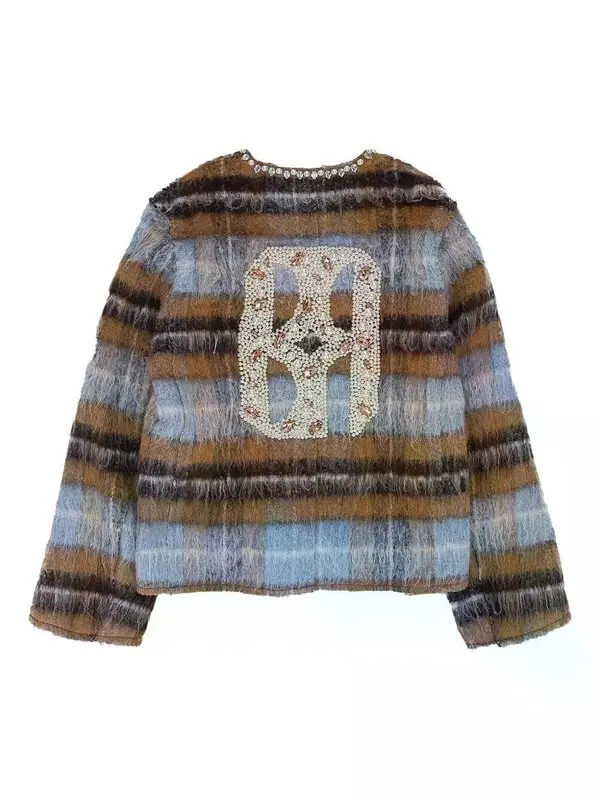 BIRTH OF ROYAL CHILD Embellished Plaid Jacket