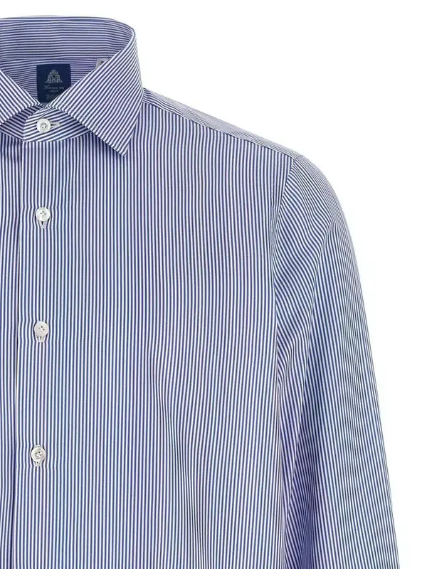 FINAMORE 1925 Striped Button-cuffed Shirt