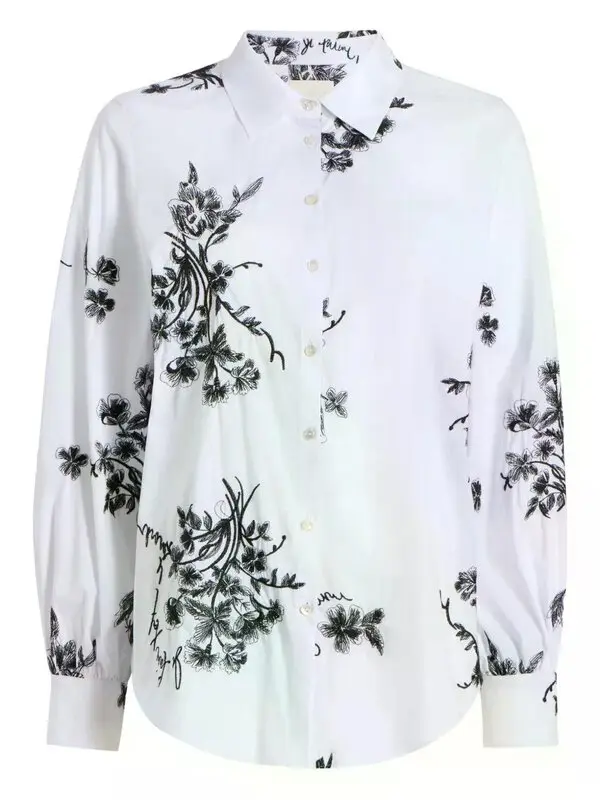 Cinq À Sept Floral Print Balloon-sleeve Top - White