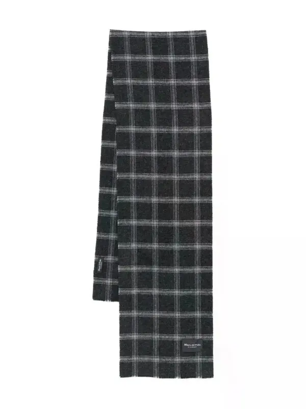Marc O'polo Checked Scarf - Black