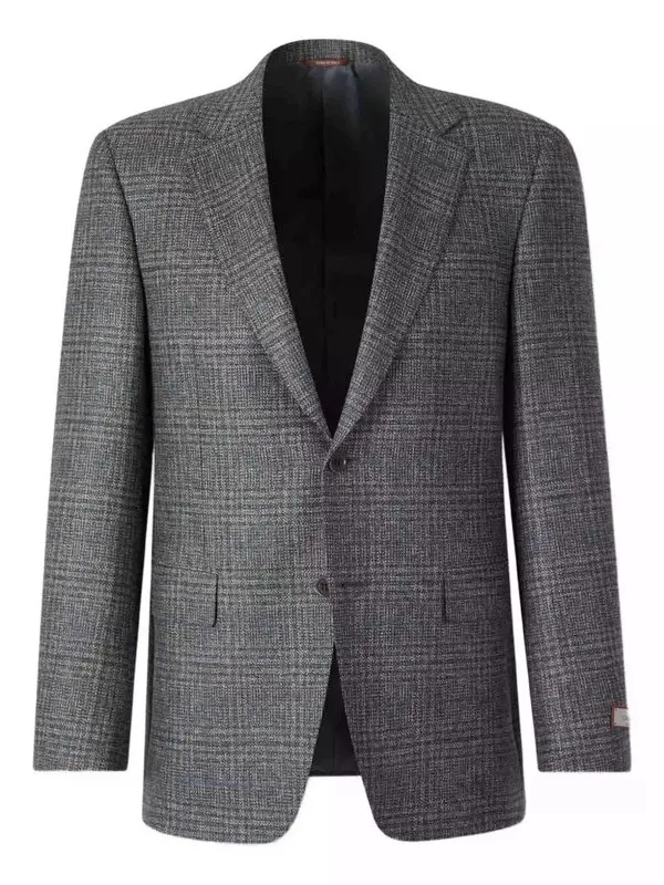 Canali Checked Single-breasted Blazer