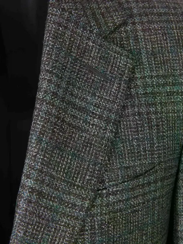 Canali Checked Single-breasted Blazer
